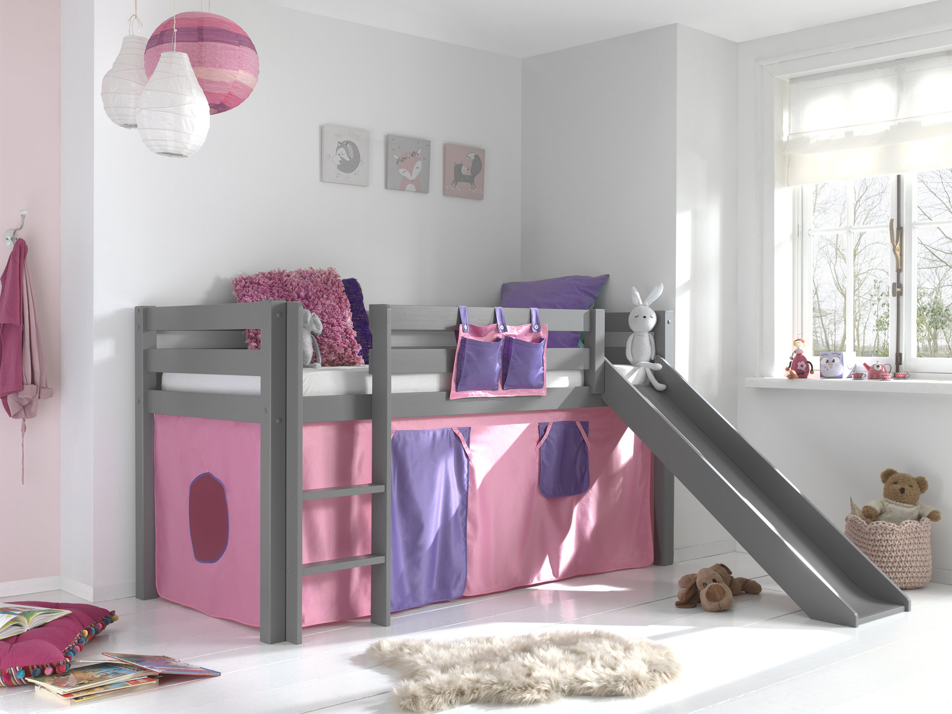 Vipack Pino European Single (90 x 200cm) Mid Sleeper Loft Bed Bed by ...