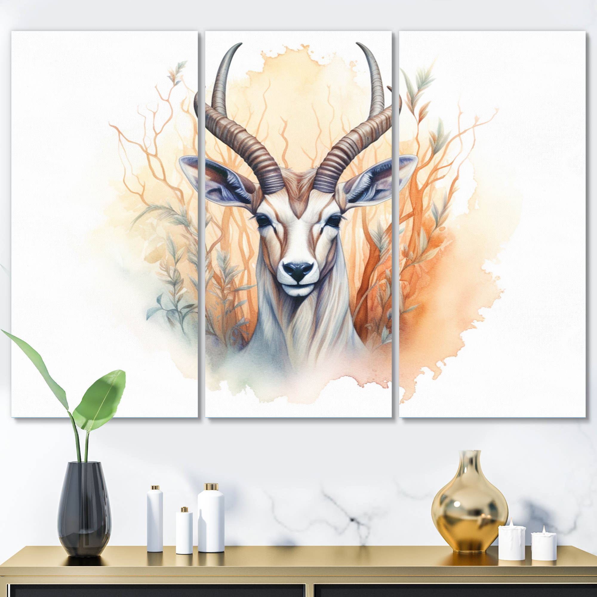 Dakota Fields Graceful Antelope I - Animals Antelope Metal Wall Decor ...