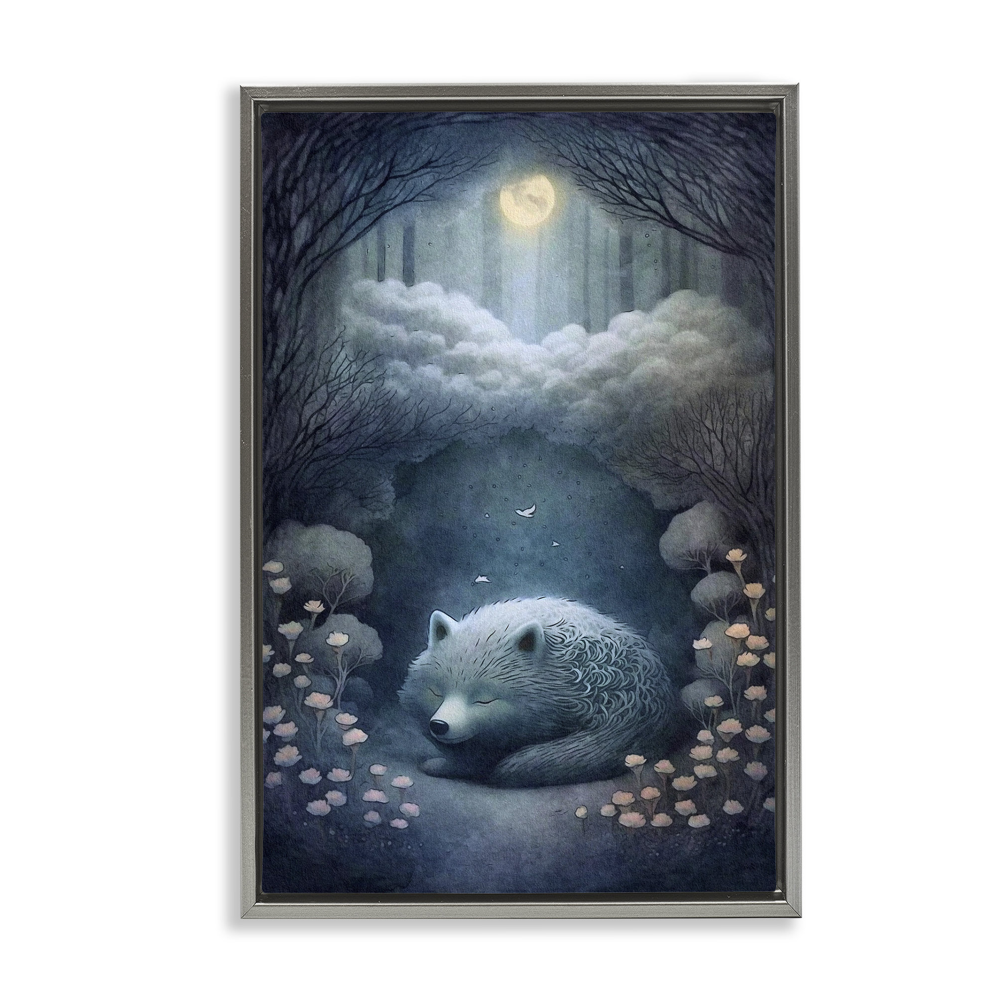 Millwood Pines Mystic White Wolf Framed Floater Canvas by The Dutch ...