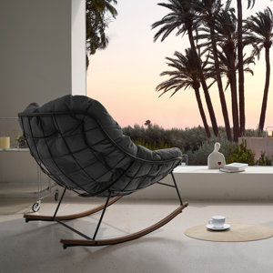 Corrigan Studio® Steel Rocking Chair With Cushion & Reviews | Wayfair