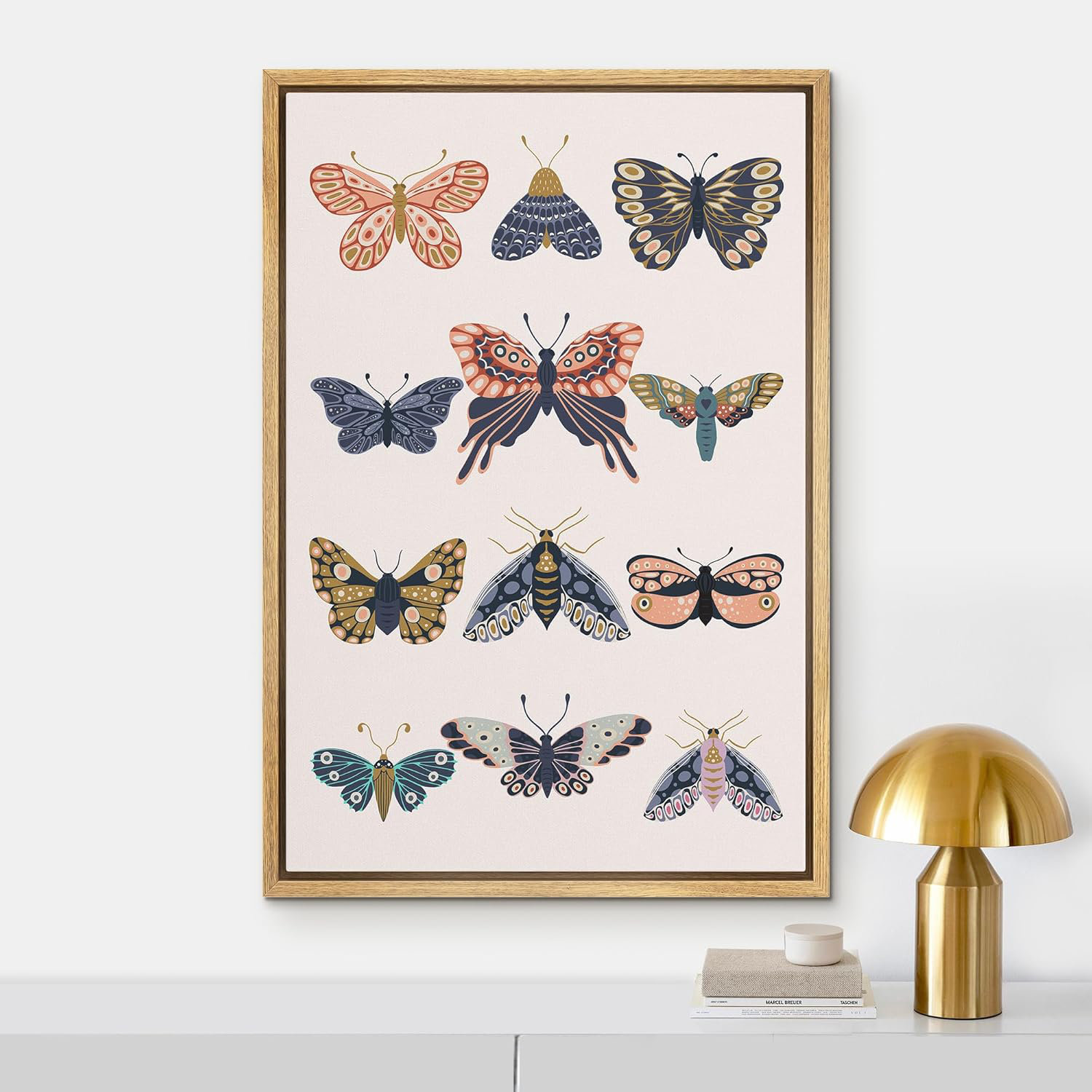 IDEA4WALL Bright Preppy Animals Variety of Butterflies Insects Bugs ...