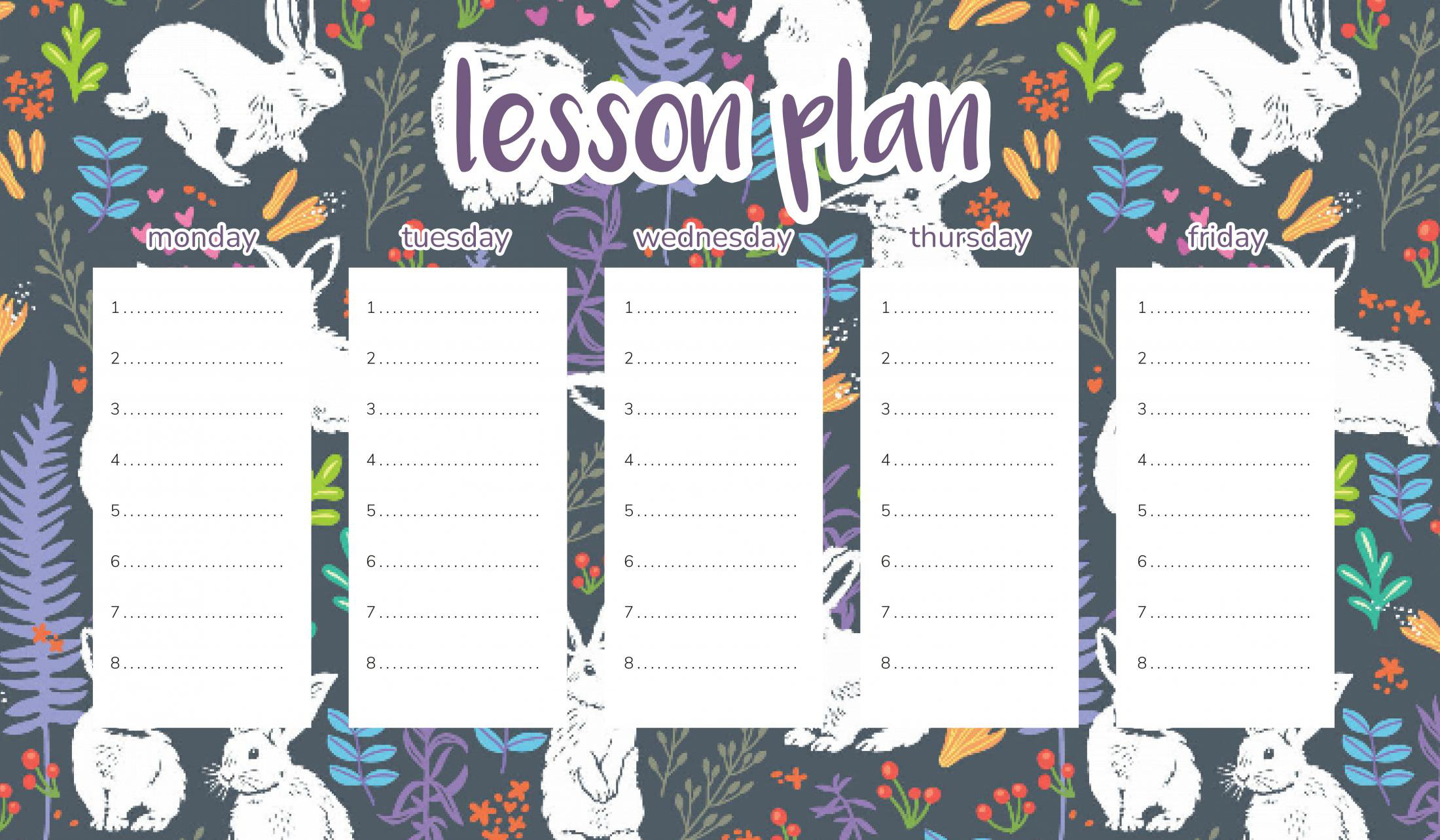 Wallvy Magnetic Lesson Plan White Rabbits in the Forest | Wayfair.co.uk