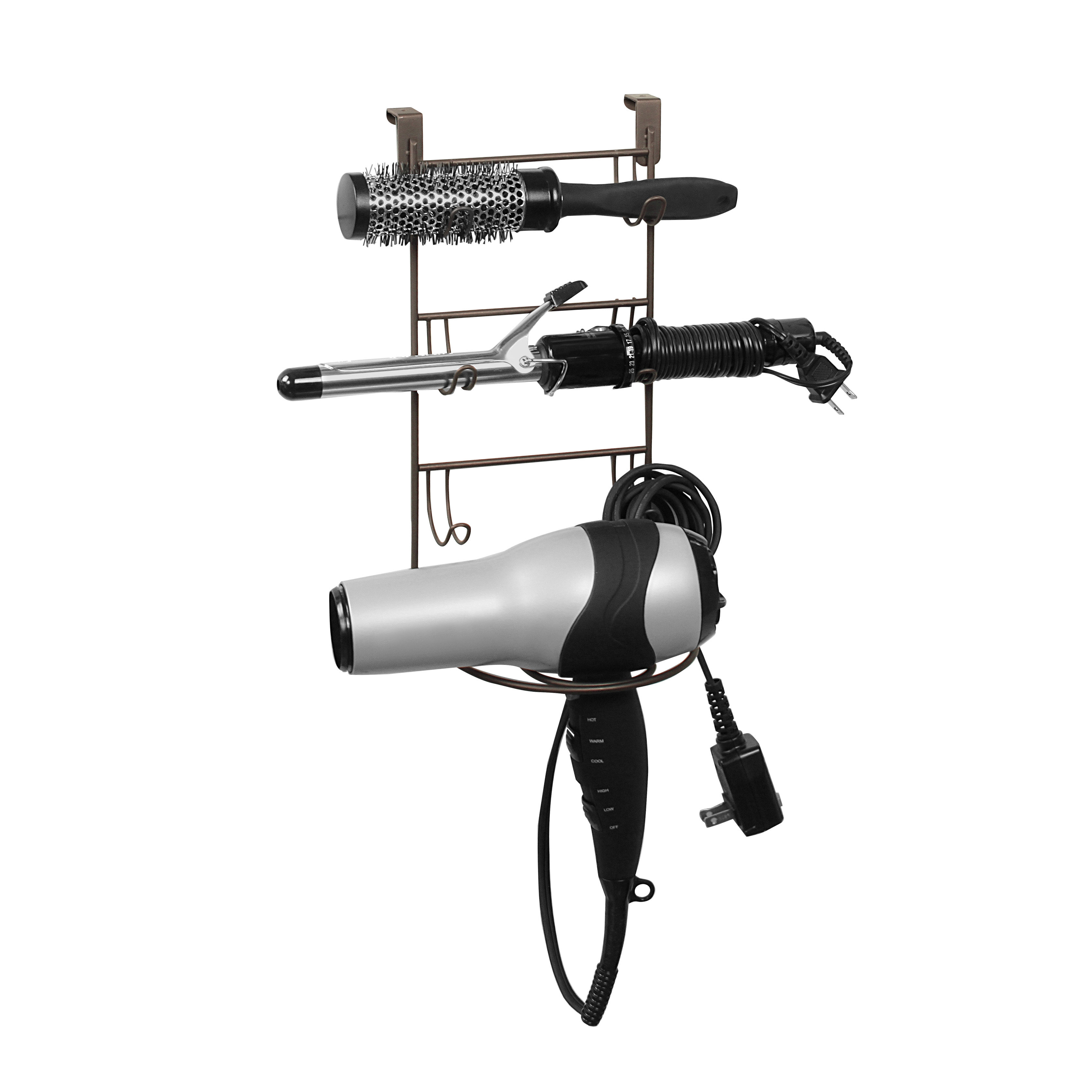 Rebrilliant Janeene 4-Tier Over-The-Cabinet Hair Styling Station ...