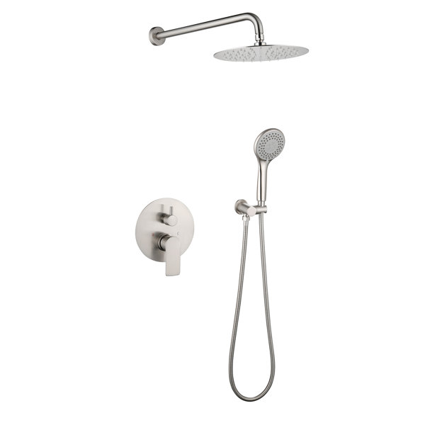 RBROHANT High Pressure 10 Inch Shower Head System- 3 Setting Handheld ...
