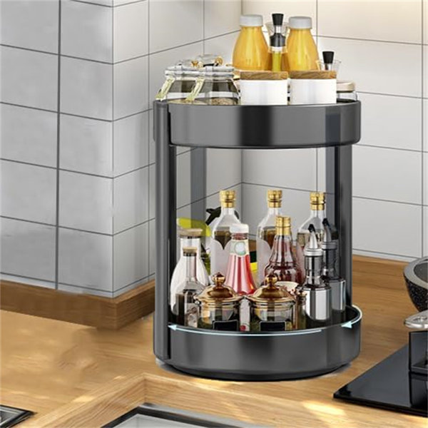 Belfry Kitchen Rotating Spice Rack Organizer For Cabinet Kitchen 2 Tier ...