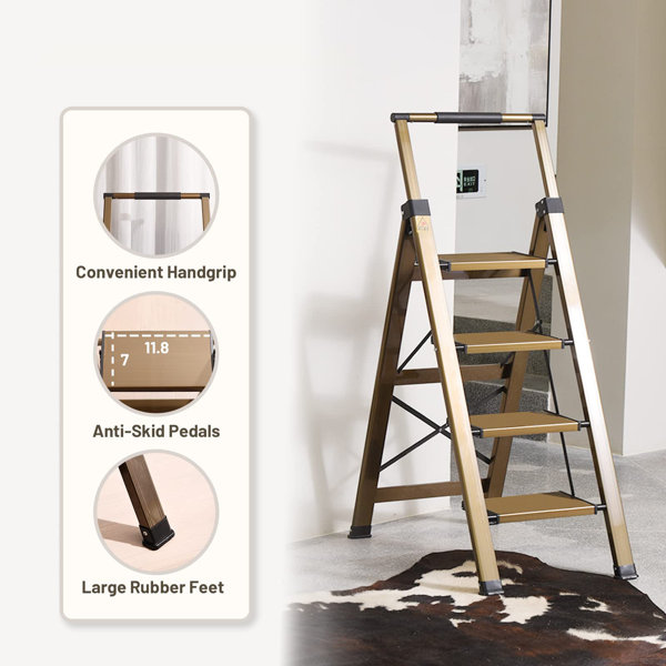 WFX Utility™ 5 - Step Aluminum Folding Step Ladder | Wayfair