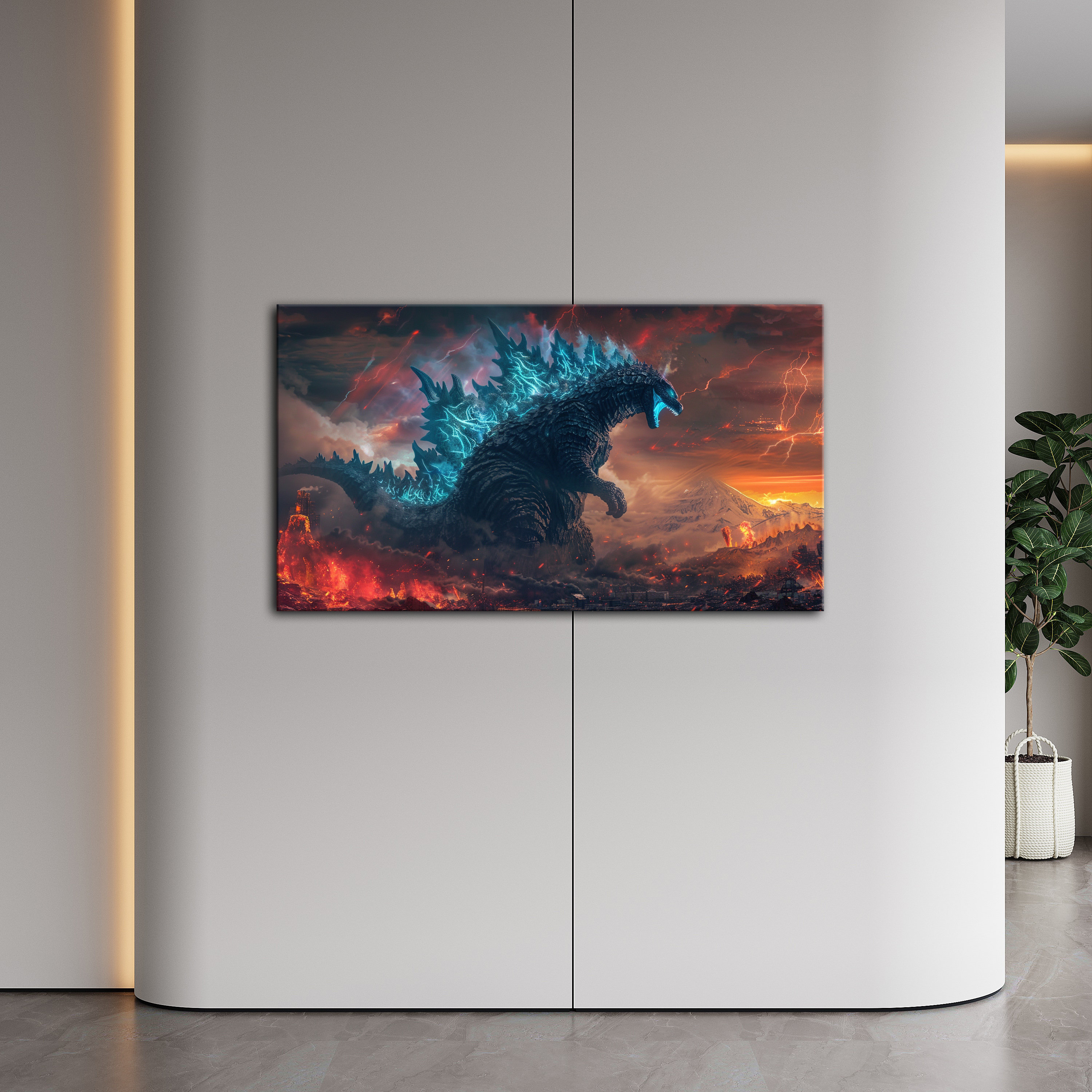 A Home Ice Blue Apocalypse: Godzilla Makes Volcano City (customizable ...