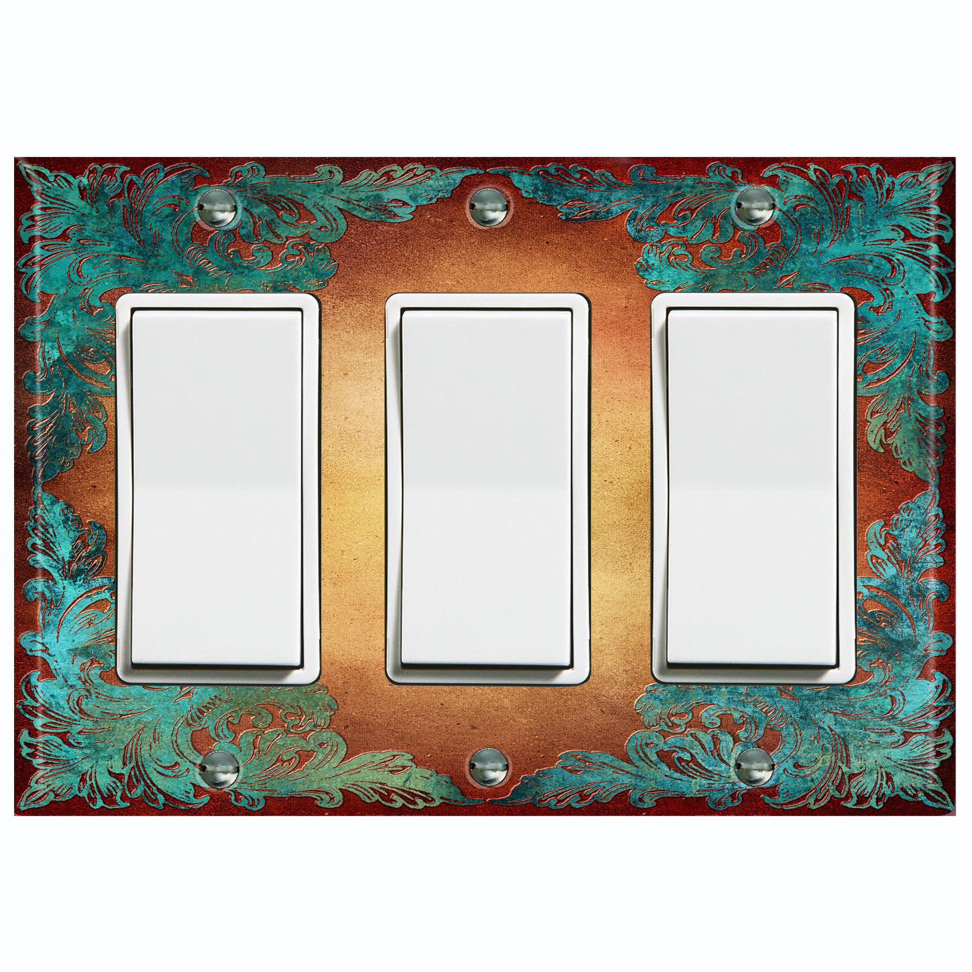 WorldAcc 3-Gang Toggle Light Switch Wall Plate | Wayfair