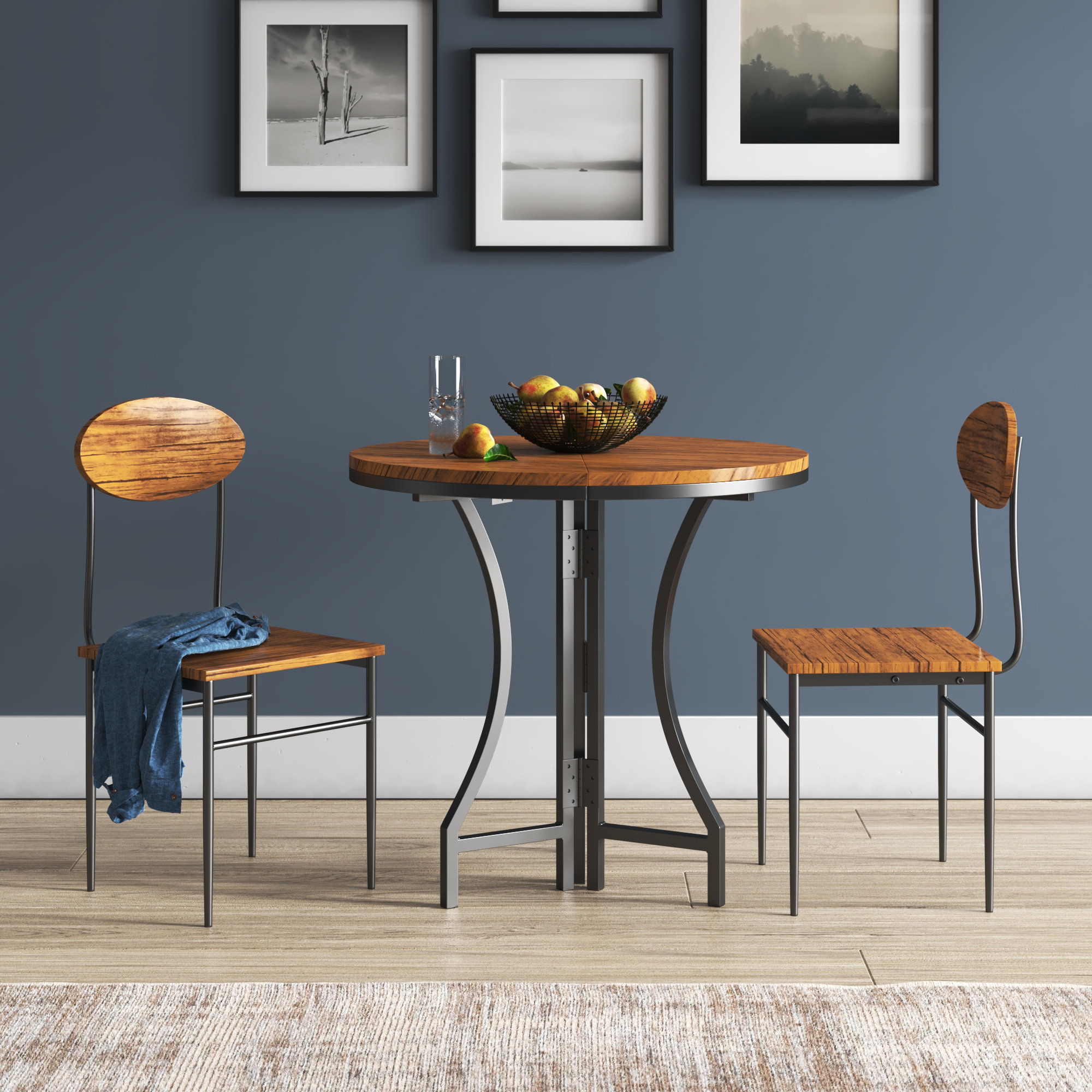 Trent Austin Design Motta 3 Piece Collapsible Pub Dining Set For 2 ...