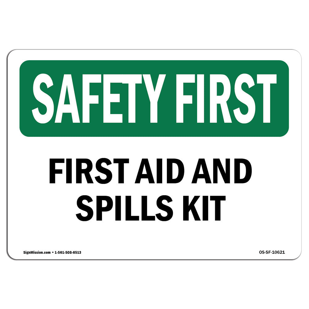 SignMission First Aid and Spills Kit Sign | Wayfair