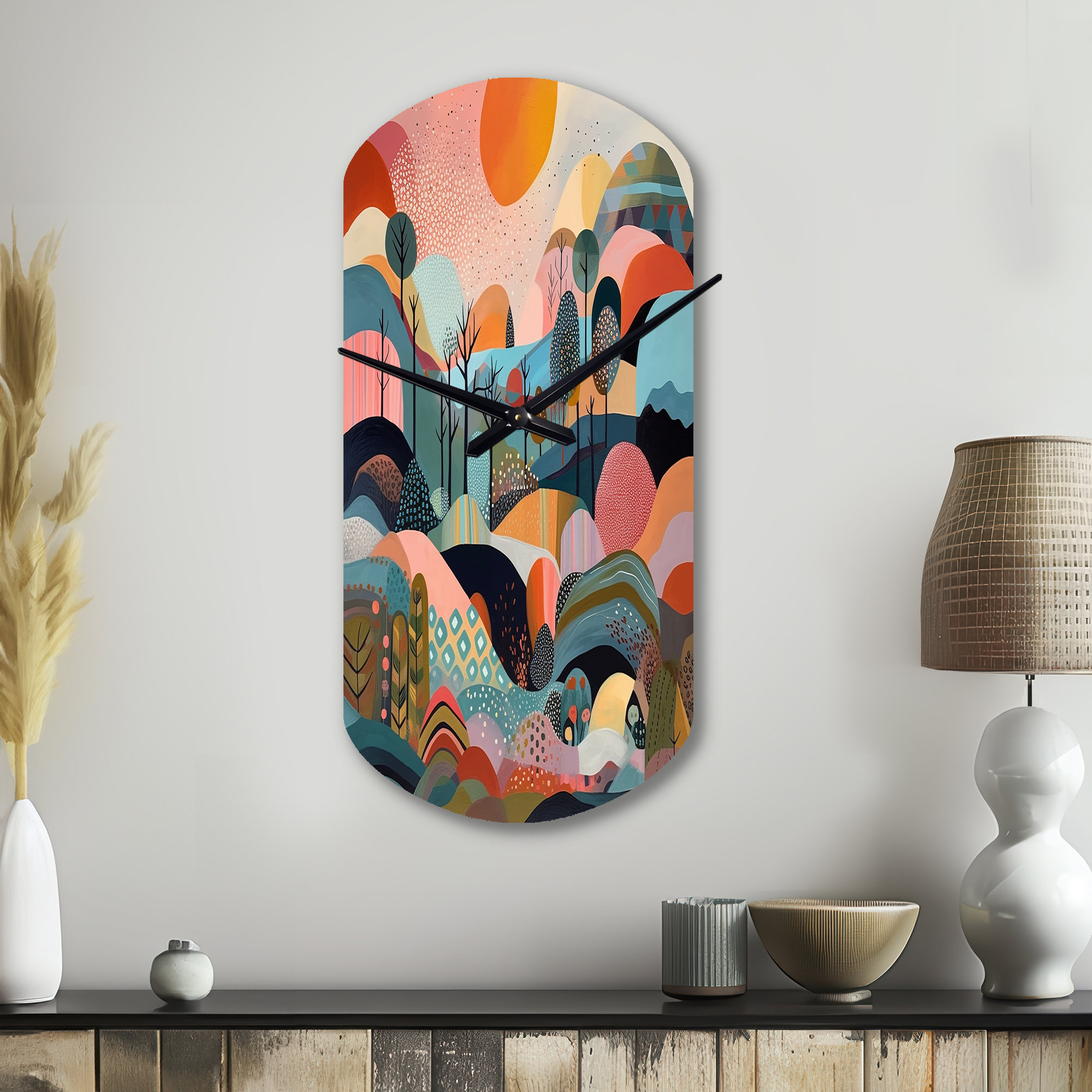 Design Art Pink Blue Minimalism Explosion - Minimalism Asymmetrical ...