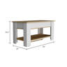 Ebern Designs Storage Table, One Extendable Table Shelf, Four Legs ...