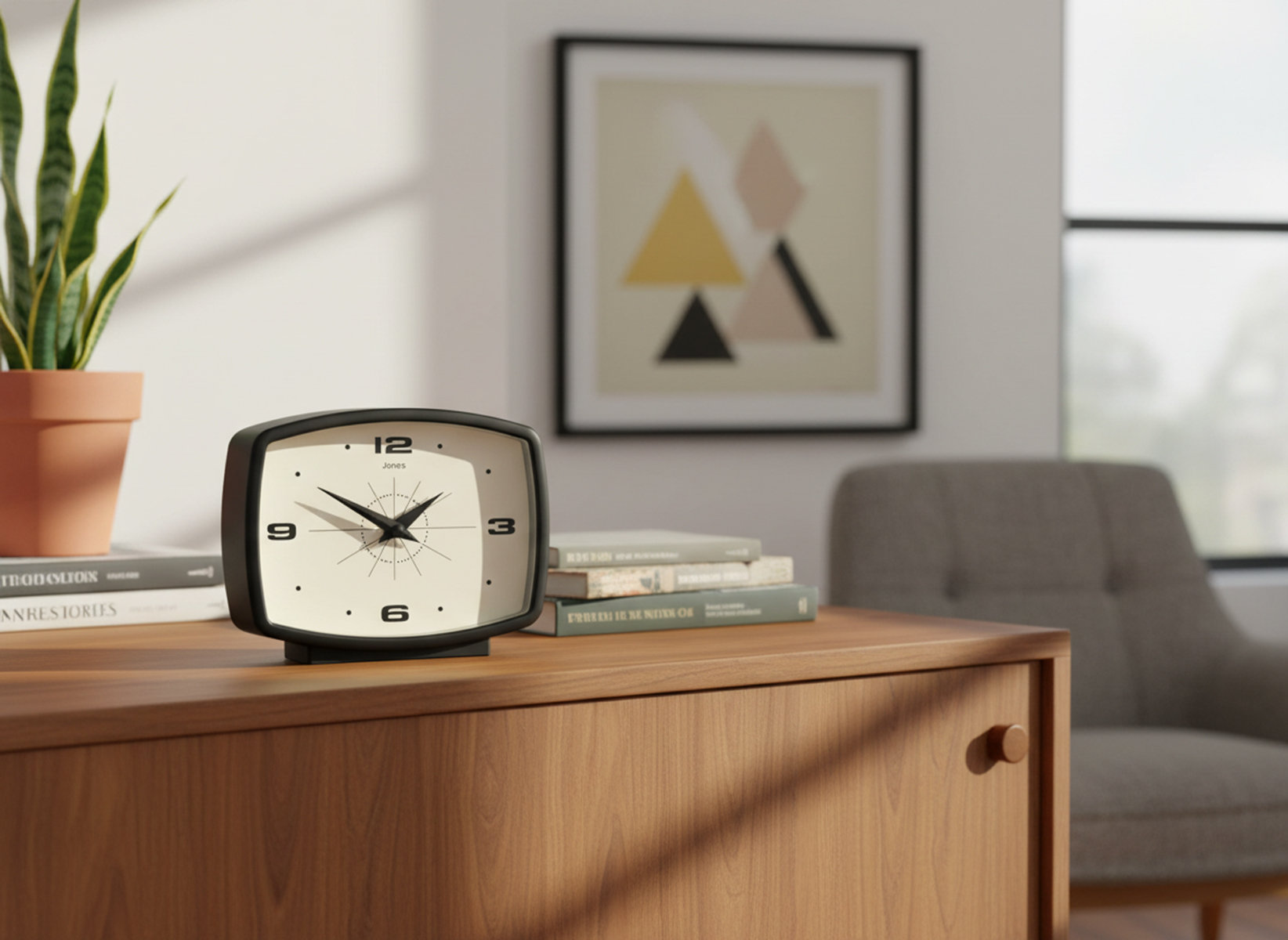 Borough Wharf Retro Film Reel Desk Clock Mid-Century Modern Design ...