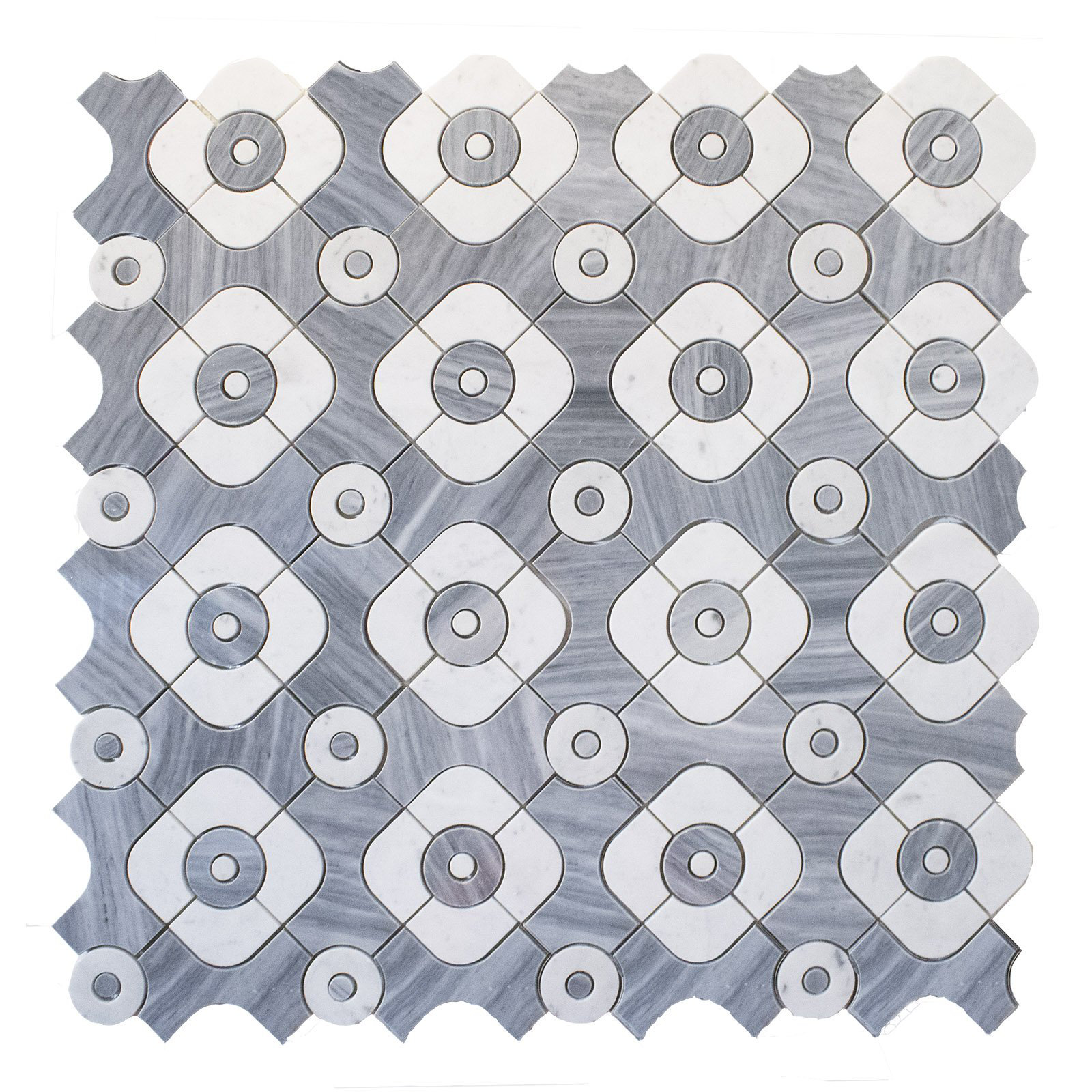 Matrix Stone USA Water Jet Random Sized Marble Novelty Mosaic Wall ...