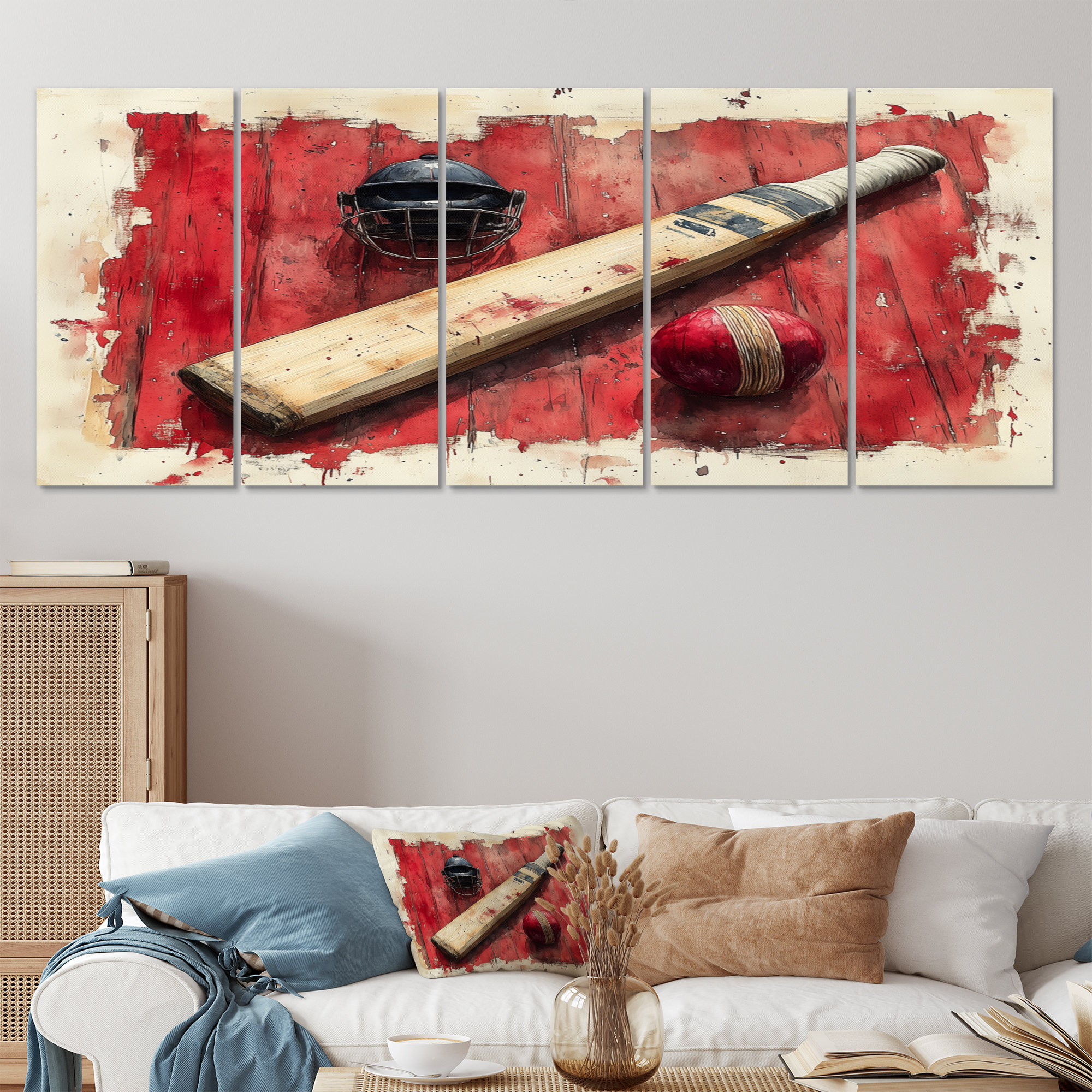 Grovelane Red And Black Sport Cricket Cricket Equipment - Cricket Sport ...