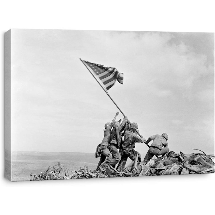 IDEA4WALL Photograph Of Flag Raising On Iwo Jima On Canvas Print ...