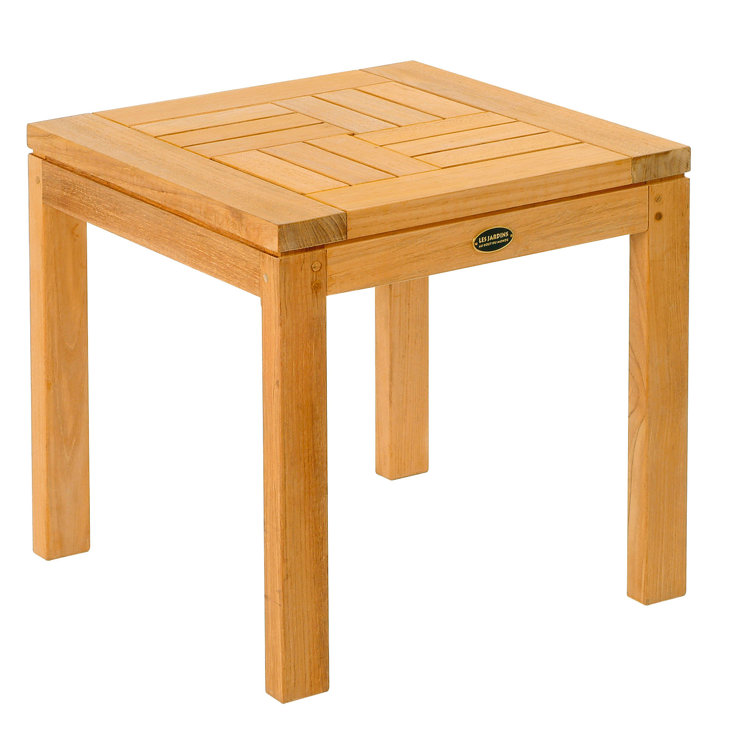 Les Jardins Teak Criss - Cross Side Table | Wayfair