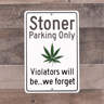 Trinx Funny Stoner Parking Only Embossed Weed Sign Marijuana Humor ...