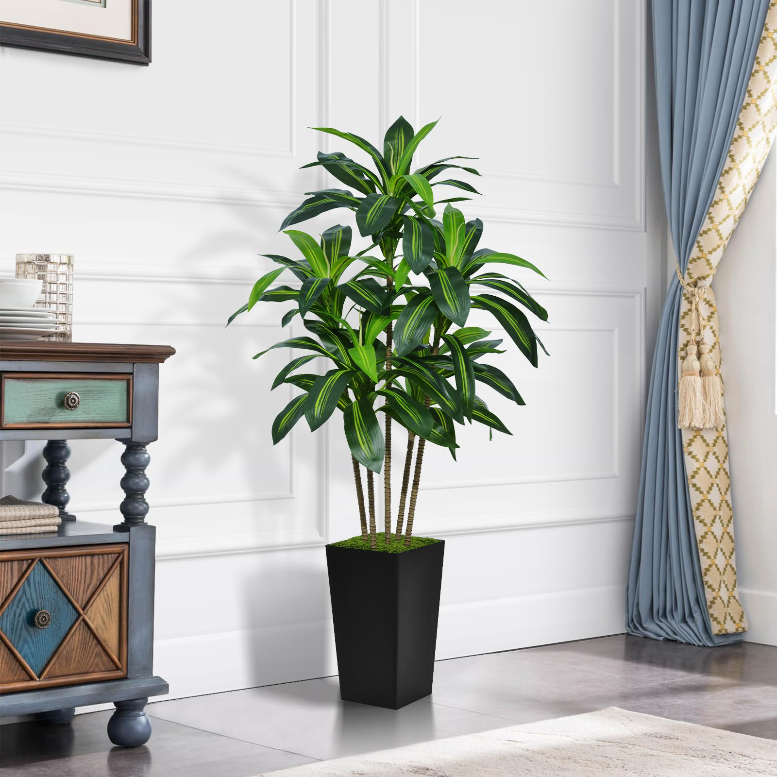 Primrue Realistic Indoor Dracaena Tree - Adjustable Branches ...