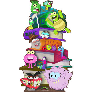 Star Cutouts 46" Candy and Books Creepy Candy Cardboard Cutout Standup ...