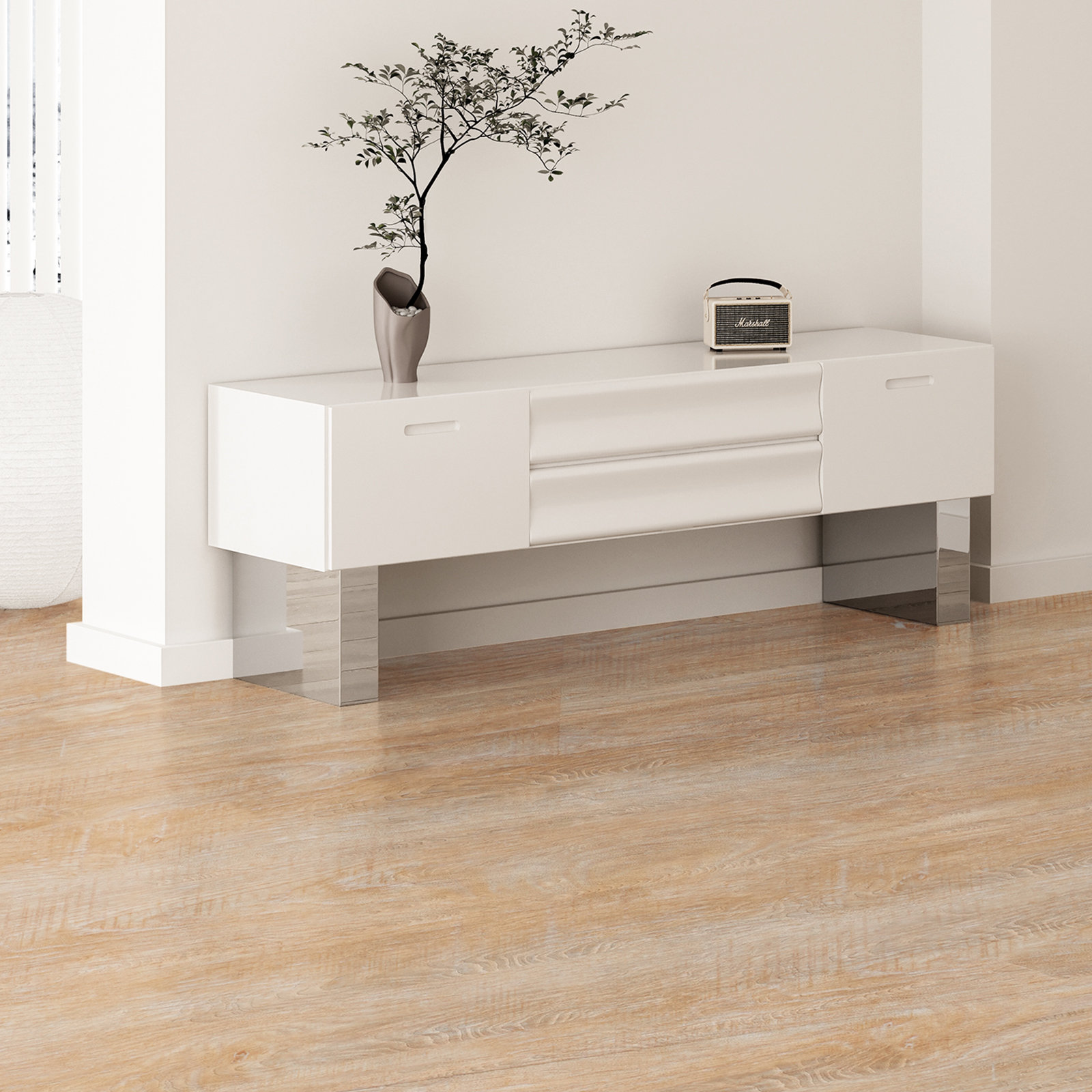VEVOR Interlocking Vinyl Floor Tiles 48 x 7.3 inch, 10 Tiles 5.5mm ...