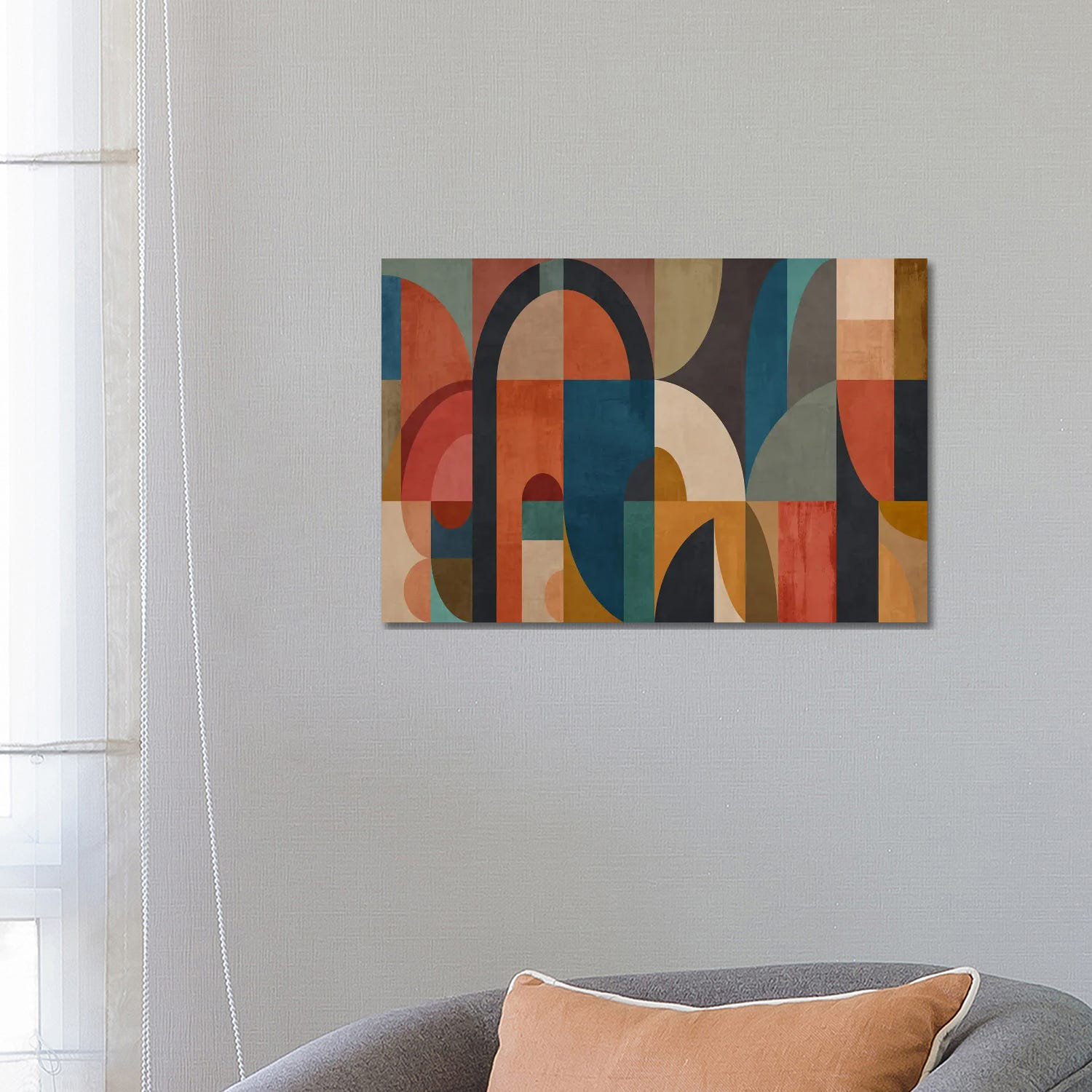 Ivy Bronx Geometric Construction XLVII - Wall Art Print - Wrapped ...