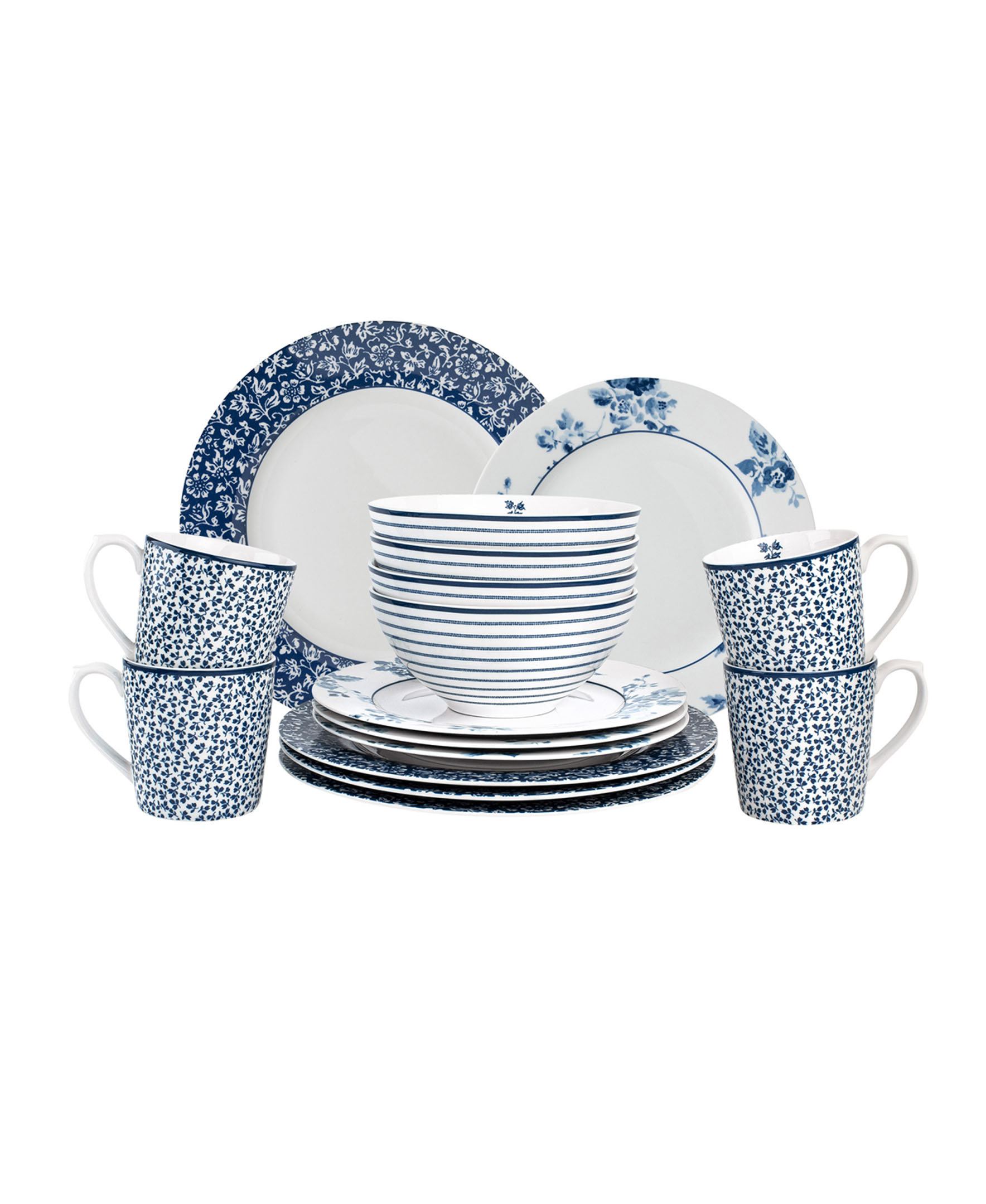 Laura Ashley Giftbox 16 Piece Dinnerware Set Service for 4 & Reviews ...