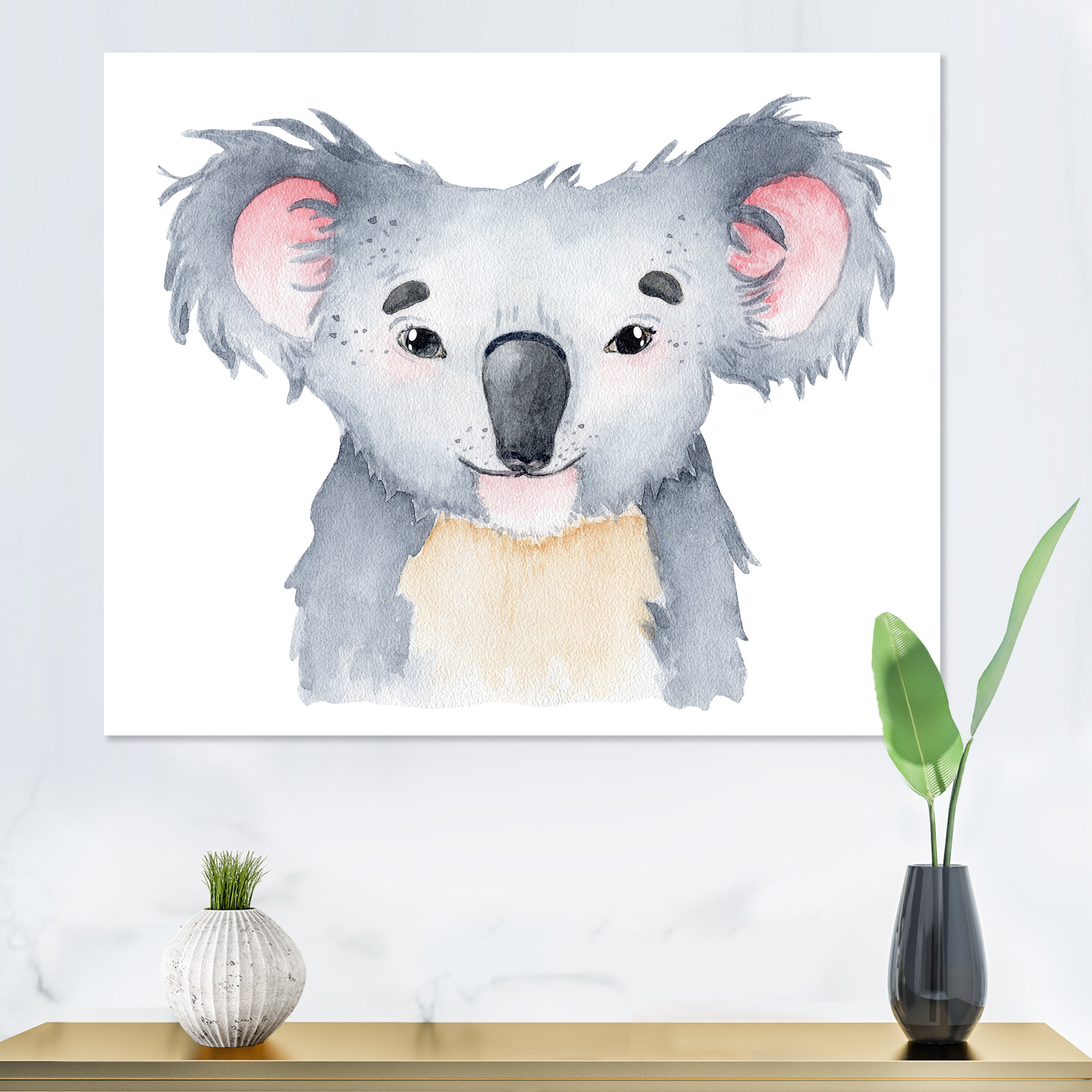 East Urban Home Portrait of Cute Koala Bear - Print on Canvas | Wayfair
