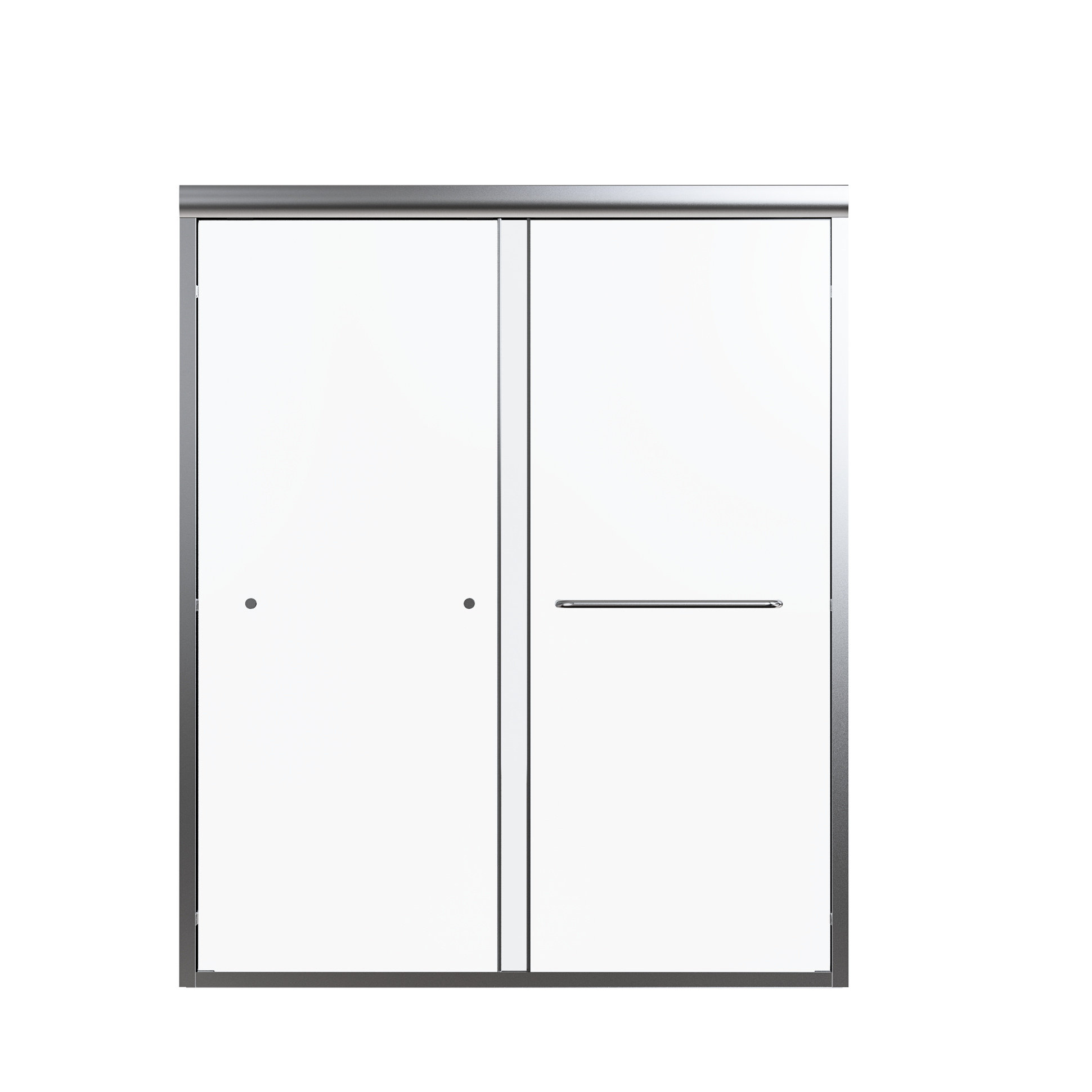 Wovilo 56"-60" Double Sliding Shower Door, Tempered Glass, , Easy To ...