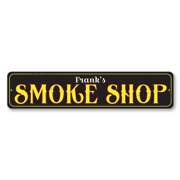 Lizton Sign Shop, Inc Smoke Shop Custom Aluminum Sign | Wayfair