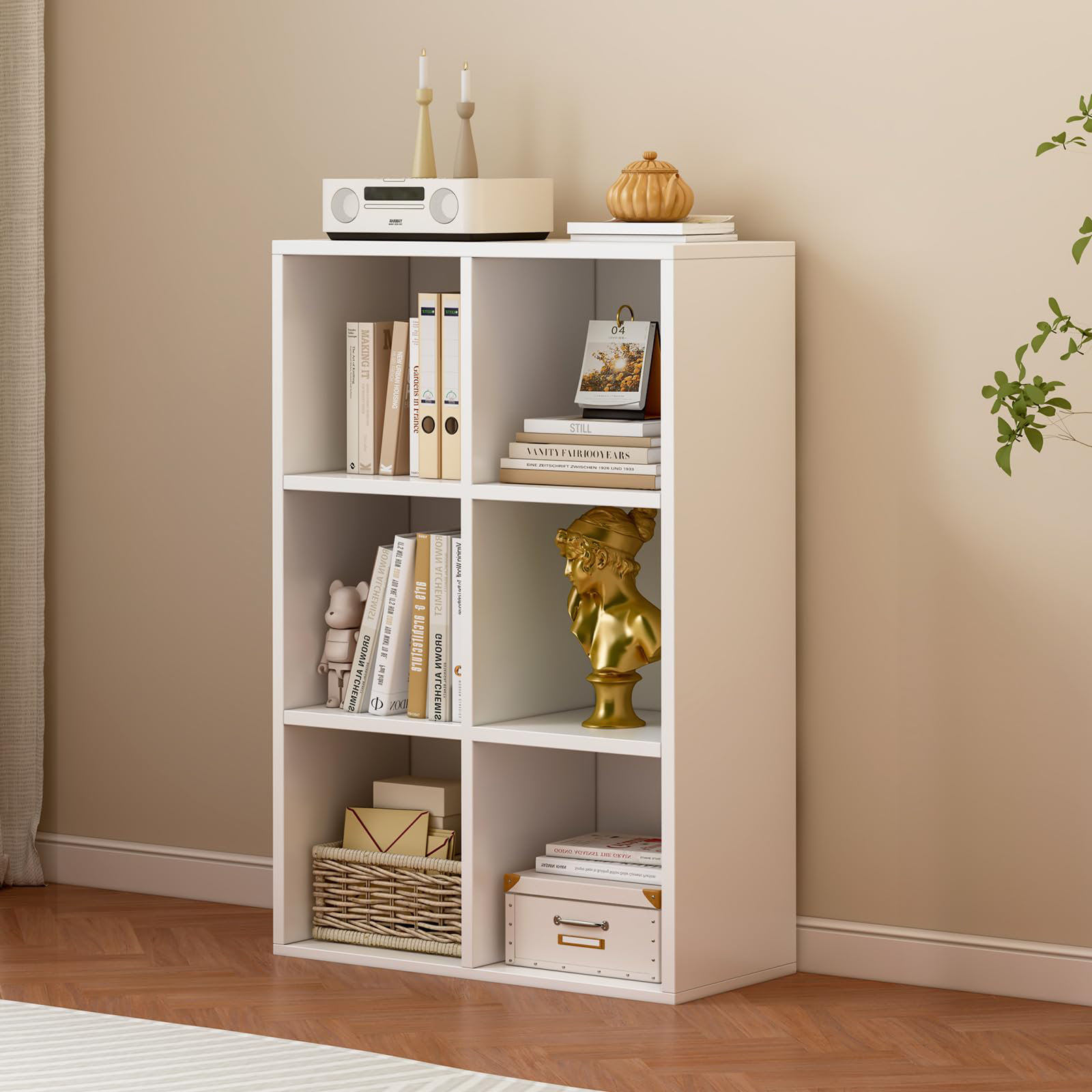Latitude Run® Standing storage shelf and open bookcase, providing ...