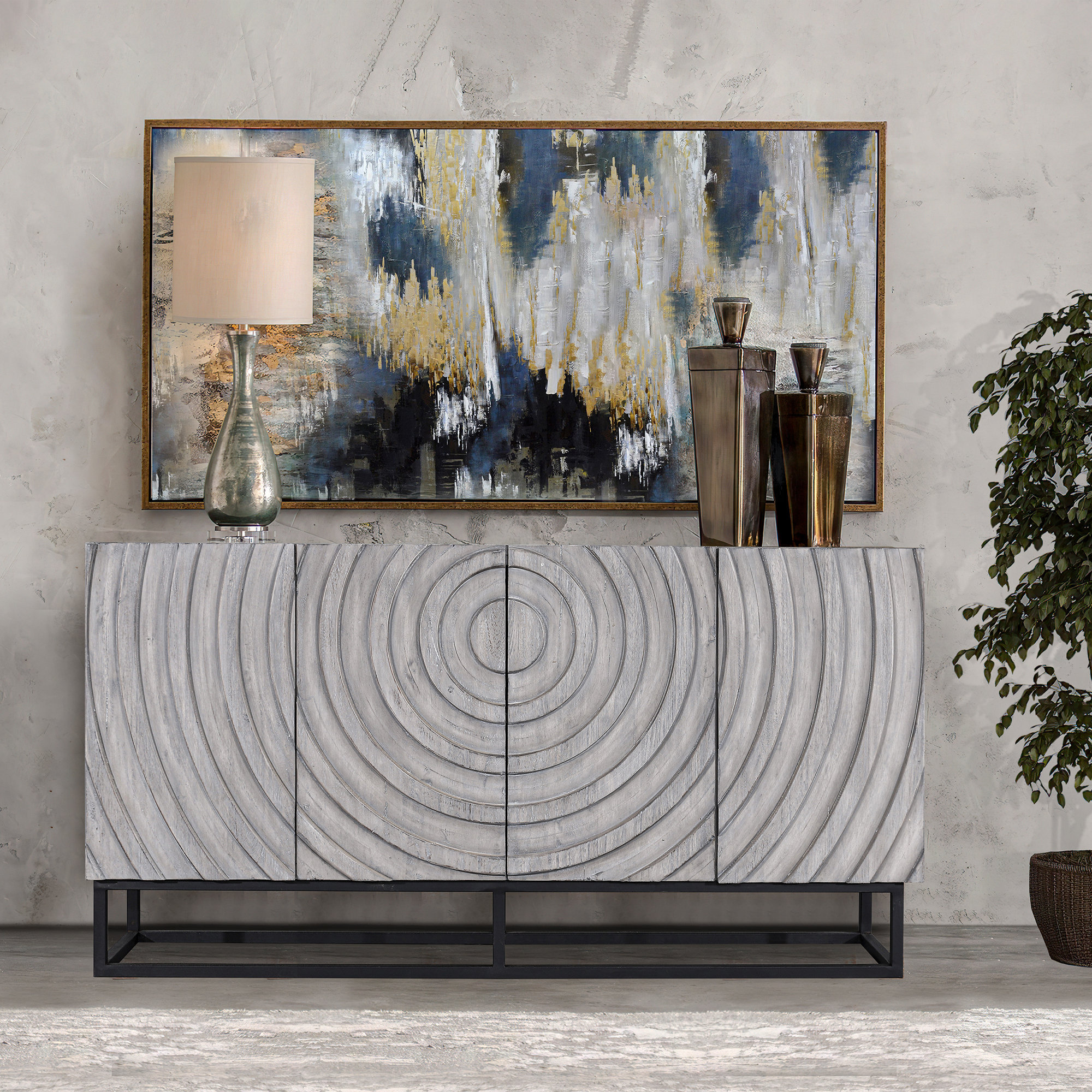 Loon Peak Scheffer 66'' Solid Wood Sideboard | Wayfair