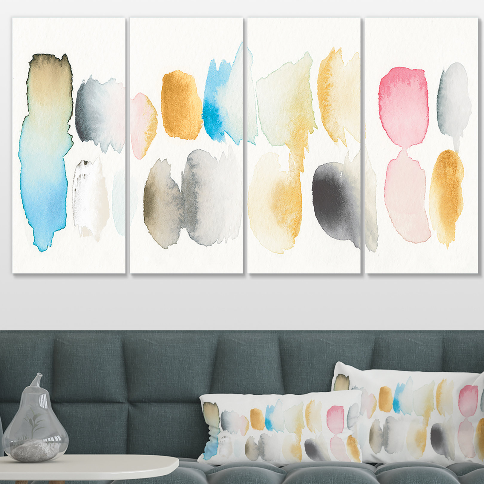 East Urban Home " Watercolor Geometric Swatch Element II " - Wayfair Canada