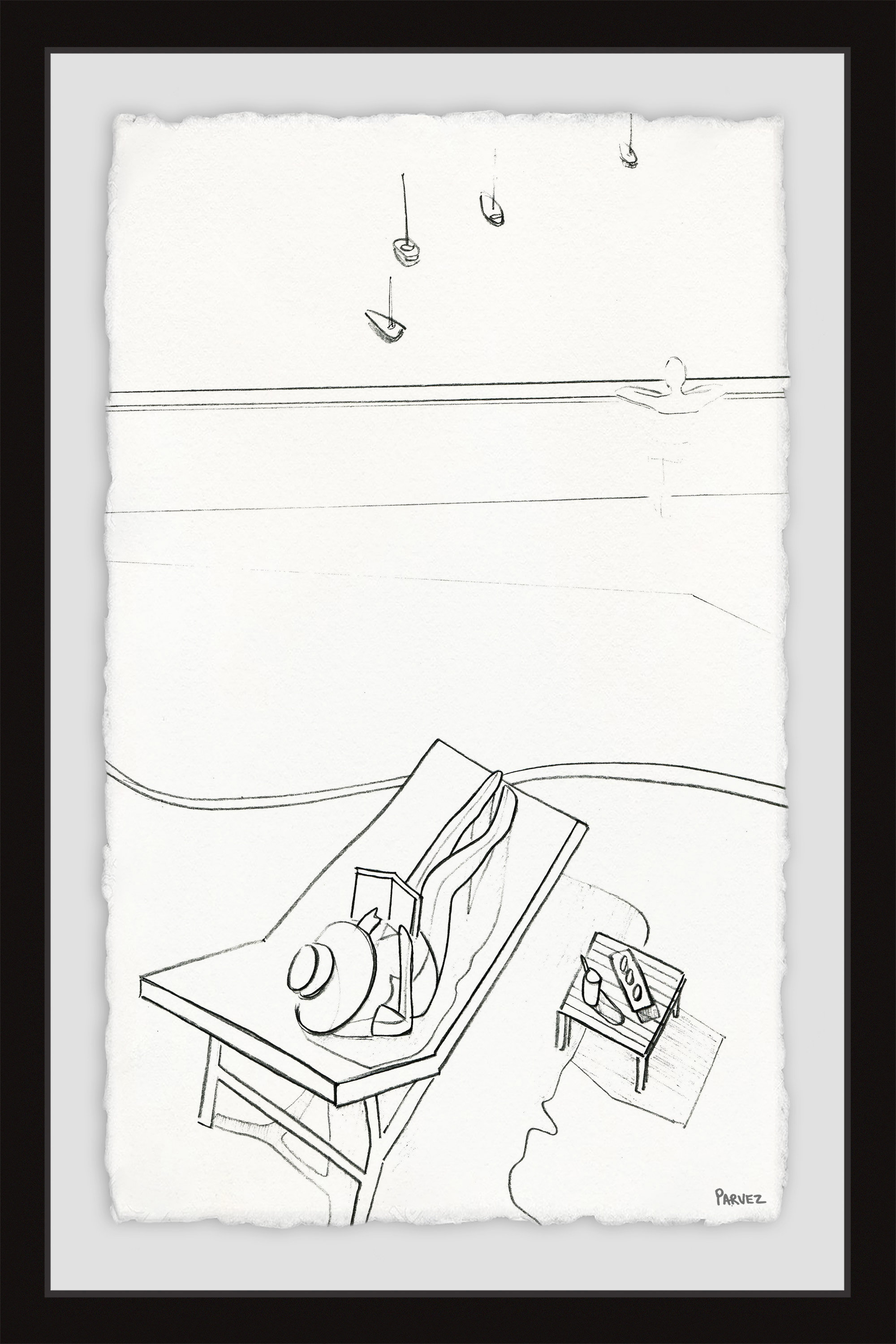 Wrought Studio™ 'Read and Chill' by Parvez Taj - Picture Frame Drawing ...