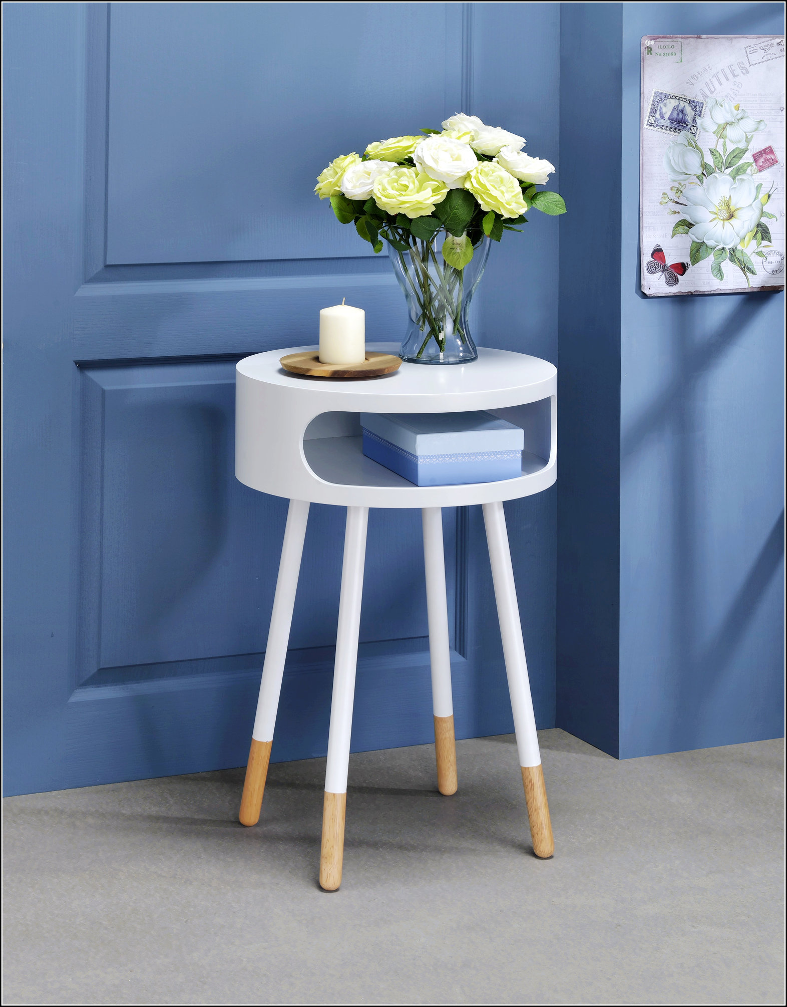 Ebern Designs Sonria Natural White Round Accent Table - Wayfair Canada