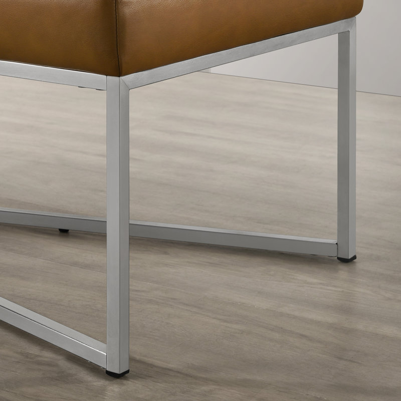 Latitude Run® Sitori 60" Mid Century Modern Hand Tufted Genuine Tan ...