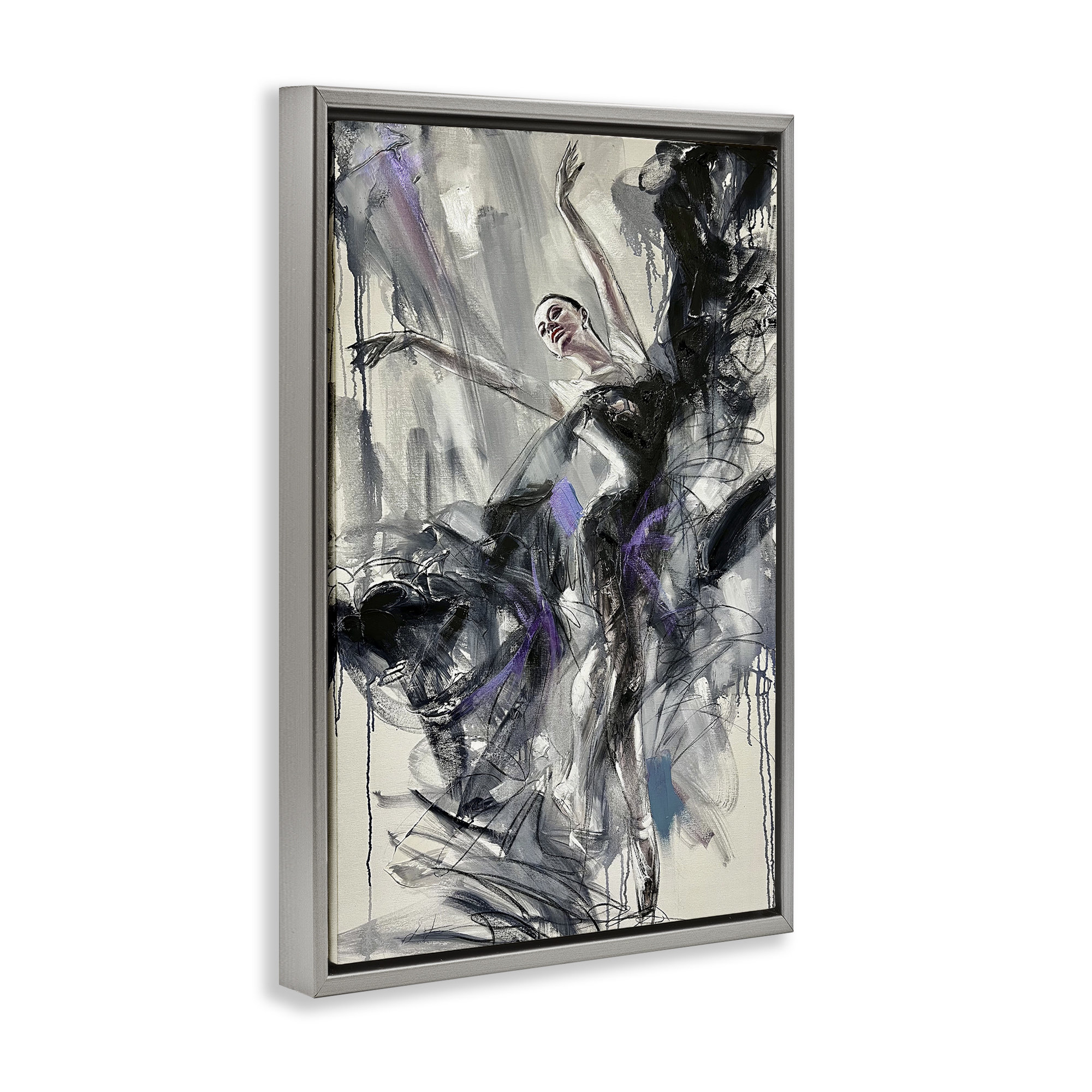 Latitude Run® Abstract Elegance Dancer Floating Frame, design by ...