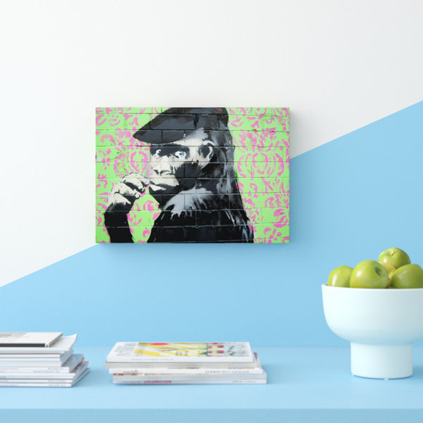 East Urban Home Monkey Cap - Wrapped Canvas Print | Wayfair.co.uk