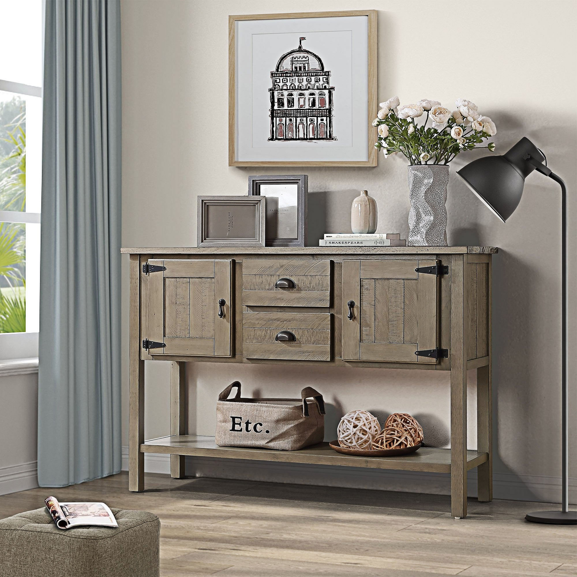Gracie Oaks Storage Cabinet Sideboard Console Table | Wayfair