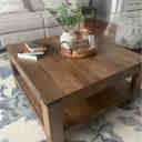 Millwood Pines Zara Square Coffee Table With 2-tier Storage Shelves ...