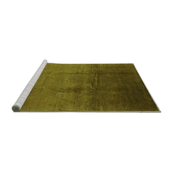 Union Rustic Mid-Century Modern 1291 Green Machine Washable Area Rugs ...