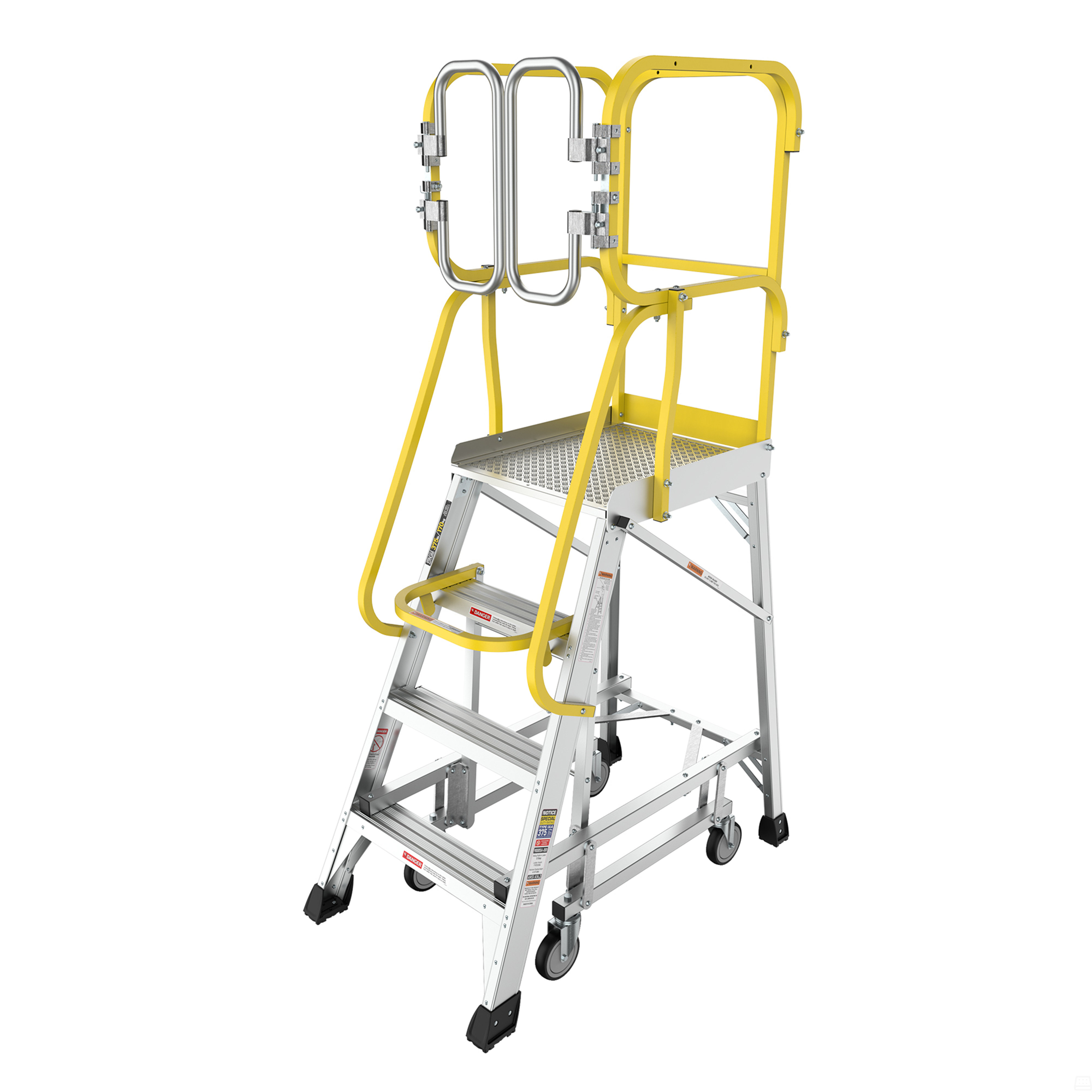 KAQCVIN 4 Step 375Lbs Aluminum Rolling Platform Ladder | Wayfair