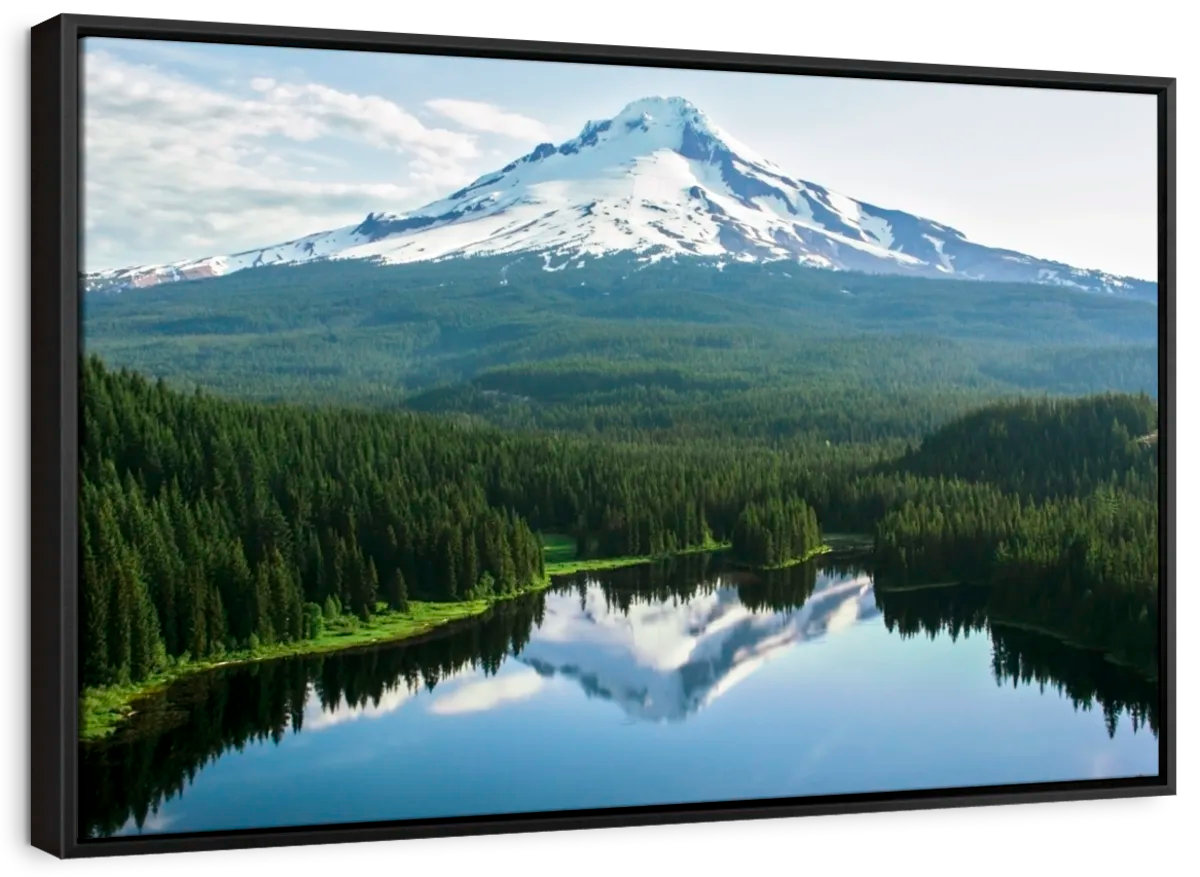 Latitude Run® Mount Hood Lake Reflection Canvas Print | Wayfair