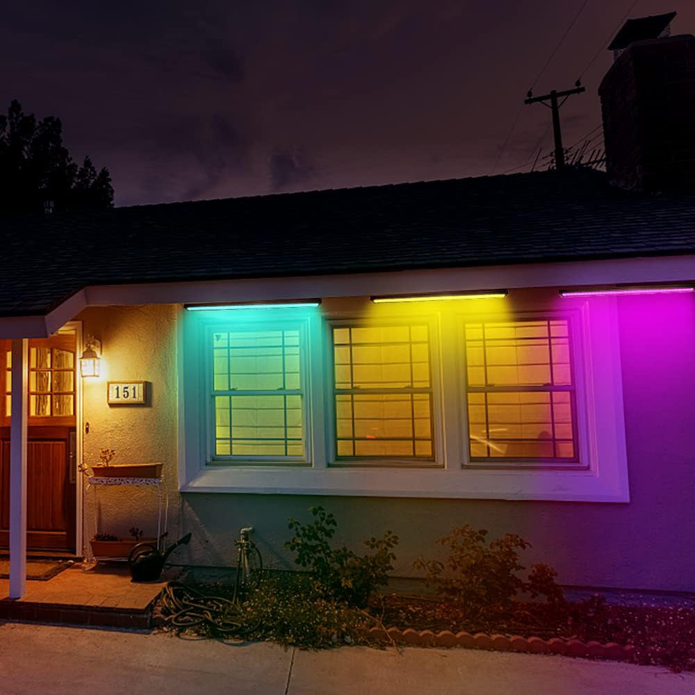 Orren Ellis 144W RGBW LED Wall Washer Light With RF Remote, Dimmable ...