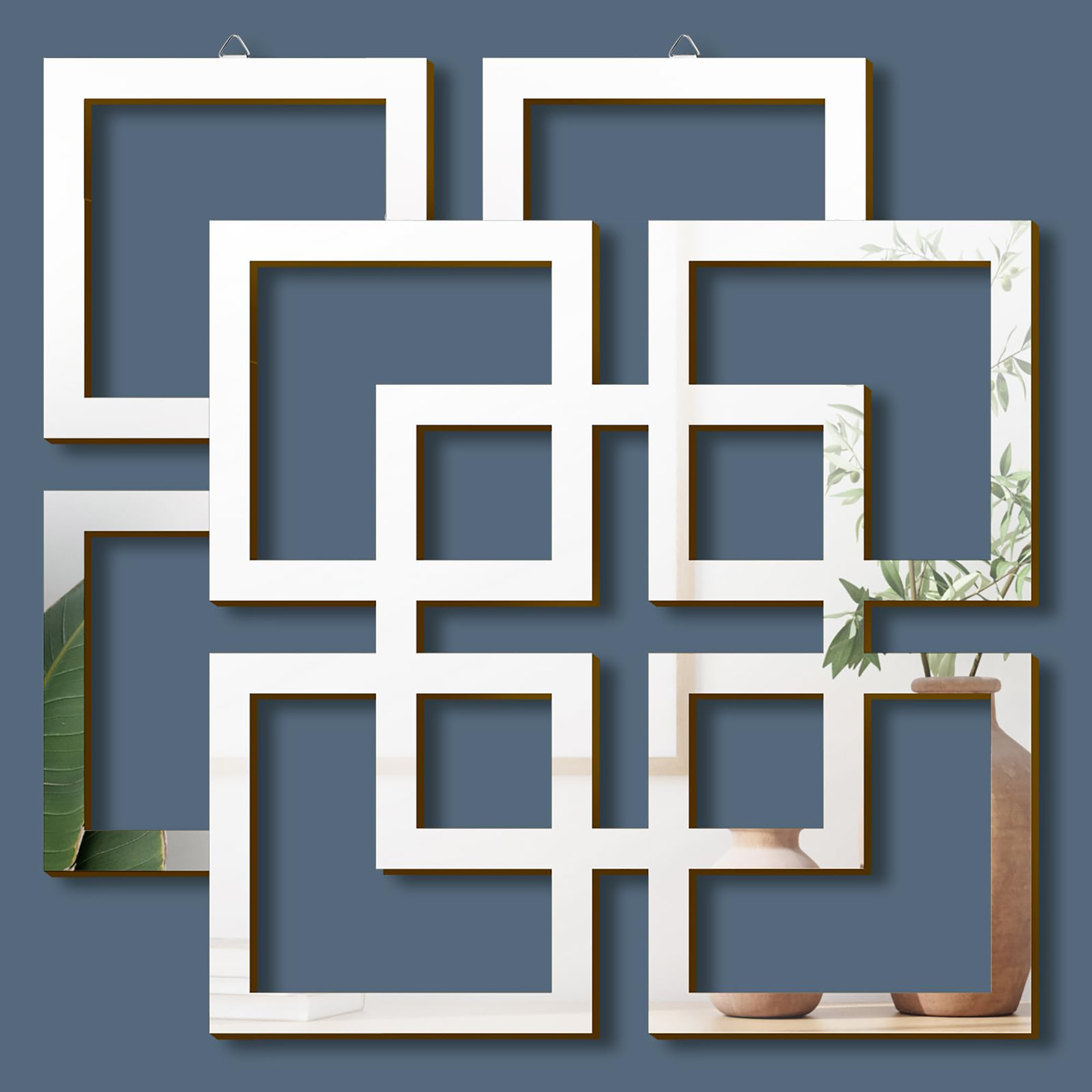 Wrought Studio™ Wall Mount Home Mirror, 2 Pieces | Wayfair