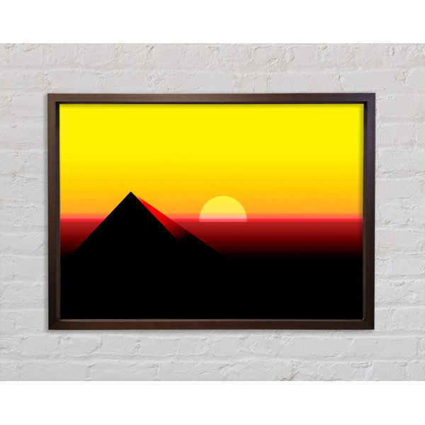 Ebern Designs Pyramid Sunset - Print | Wayfair.co.uk