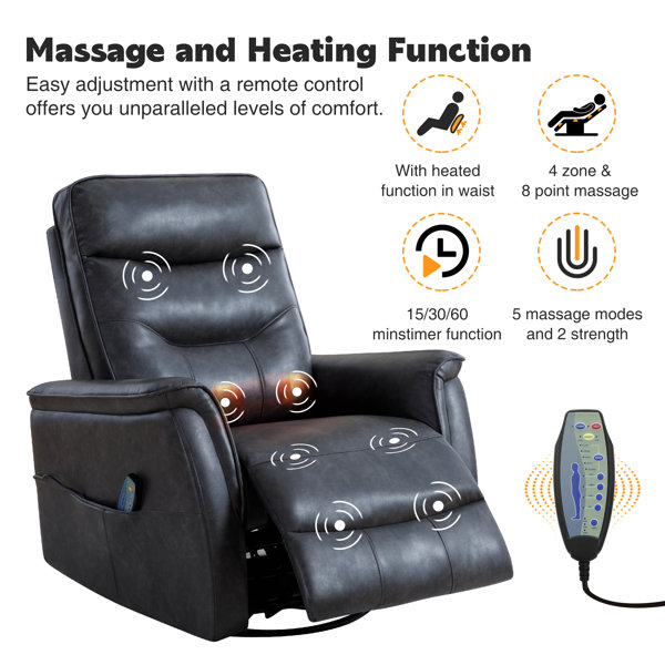 Latitude Run® Aamia Faux Leather Recliner | Wayfair