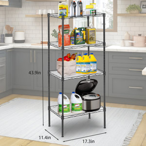 Rebrilliant Layloni 17.3'' W Metal Height -Adjustable Shelving Unit ...