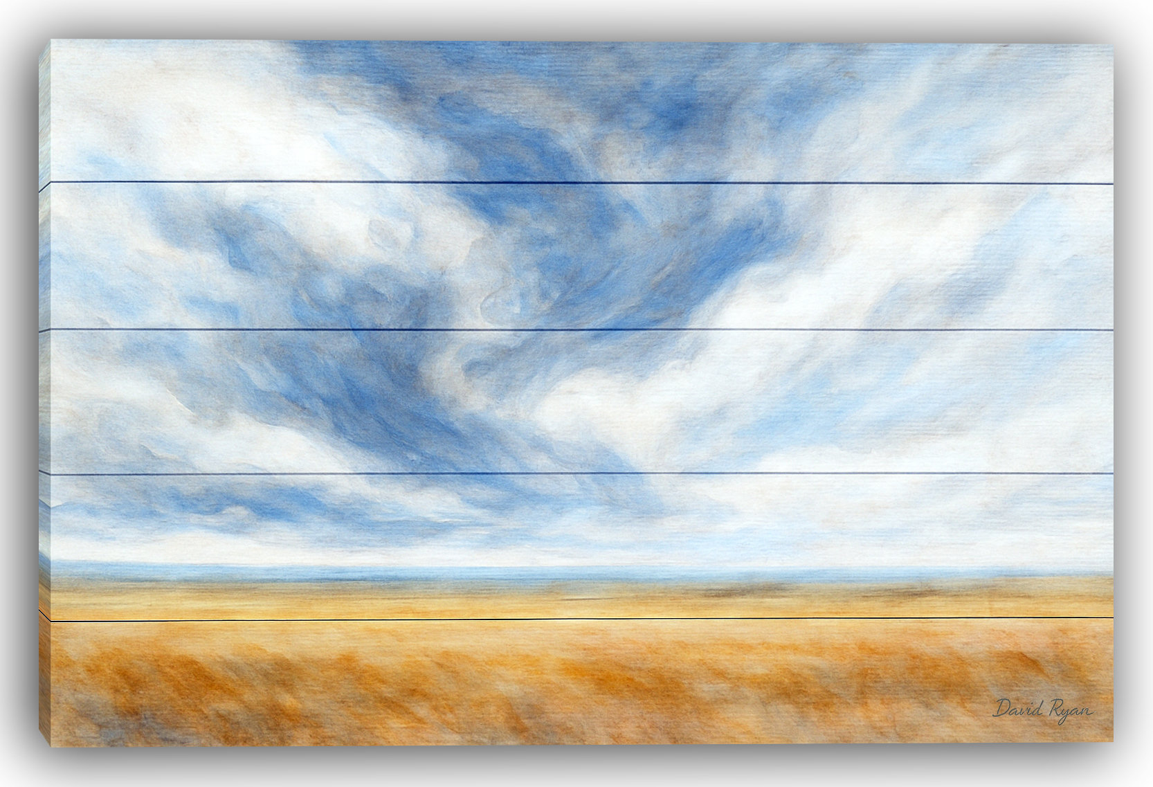 Ophelia & Co. Vast Prairie Sky - Scenic Horizon Wood Panel Canvas Art ...