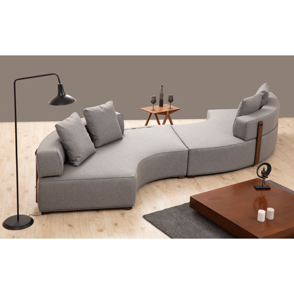East Urban Home Jamie-Joseph 150" Upholstered Modular Sofa | Wayfair